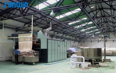 China Steam Heated Continuous Tumble Drying Machine Machine  Towel Finishing Textile Dryer for sale