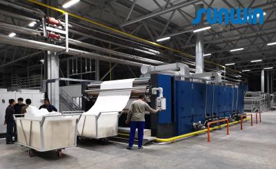 China Tensionless Textile Drying Machine For Knit Fabric 3 Pass Automatic Fabric Inspection Machine for sale