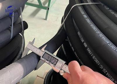 China Customized Logo Printing 100 R2 High Pressure Flexible Industrial Hydraulic Line Rubber Hose for sale
