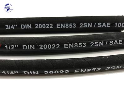 China Two Steel Wire Braided EN853 2SN Hydraulic Rubber Oil Delivery Hose for sale