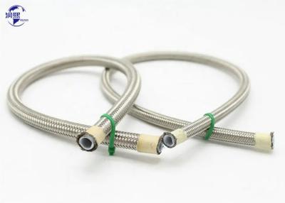 China 304 Stainless Steel Wire Braided PTFE Lined Flexible Hydraulic Hose R14 for sale