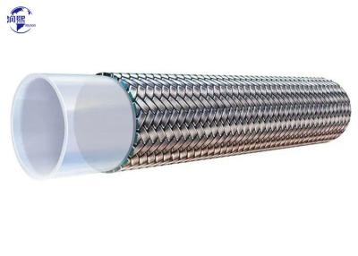 China Metal Stainless Steel 304 Braided Cover Flexible PTFE Plastic Hose SAE 100 R14 for sale
