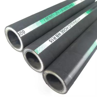 China SAE 100 R15 6 Steel Wires Reinforced Rubber Oil Pipe Hydraulic Hose for sale