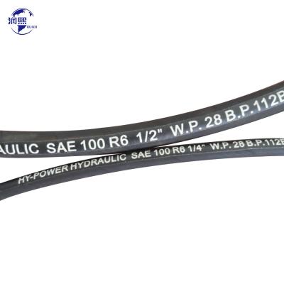 China Textile Braided Black Flexible Hose Pipe Rubber Hydraulic Hose Corrosion Resistant for sale