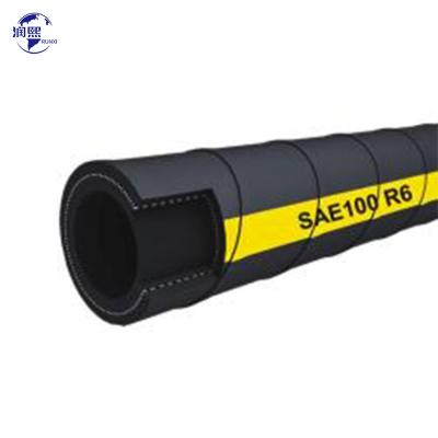 China Push Lok Single Fiber Flexible Braided Rubber Hose Oil Resistant SAE100 R6 EN854 1TE for sale