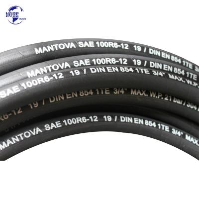 China SAE 100 R6 Hydraulic Textile Reinforced Hose For Low Pressure Applications for sale