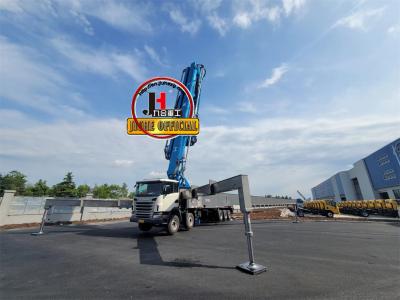 China China JIUHE Factory Small Putzmeister 58m 63m Truck Mounted Concrete Boom Pump with Stania chassis for sale