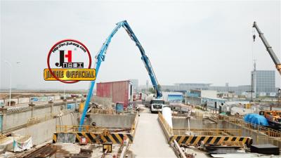 China JIUHE Low Fuel Consumption HB58K Big Concrete Pump Truck 58m Truck Mounted Concrete Pump Large Concrete Pump for sale