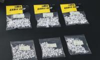 China Cable Clips plastic round and flat type for fixing wire with nail for sale