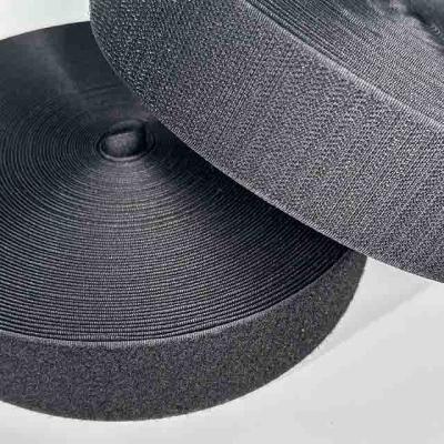 China OEM Heavy Duty Hook And Loop Black 25m Velcro Strips For Fabric for sale