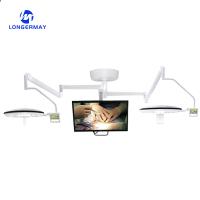 China Led surgical lights prices with camera double head celling veterinary use surgery lamps good prices for sale
