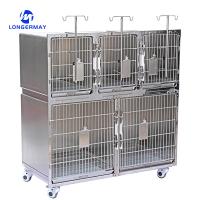 China Dog Cat Veterinary Medical Devices Stainless Steel Pet Cage  Icu Use for sale