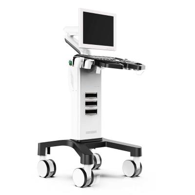 China Main screen 15'medical HD monitor All-in-one keypad Ultrasound  machine with trolley for sale