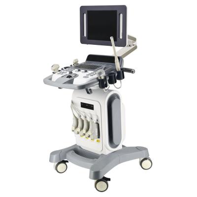 China High end 15'' Monitor fibroscan 3D 4D color doppler Ultrasound Scanner ultrasonography Machine for sale