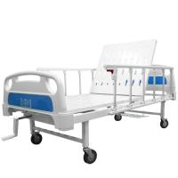 China Economic Single Function Adjustable Medical Clinic Furniture Metal Folding Manual Patient Hospital Bed Manufacturers for sale