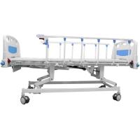 China Durable 2 Cranks 2 Function Foldable Clinic Medical Metal Adjustable Manual Nursing Patient Hospital Bed With Casters for sale