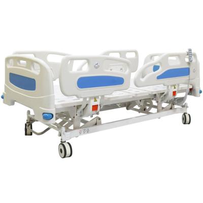 China Function Folding Adjustable Clinic Furniture Electric Medical Nursing Patient Hospital Bed With Casters for sale