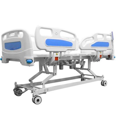 China Factory Metal Multifunction Folding Medical Furniture Icu Patient Nursing Adjustable Electric Hospital Bed With Casters for sale