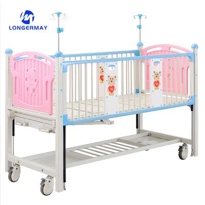 China Hospital Medical Manual Children Cartoon Bed With Wheels For Sale for sale