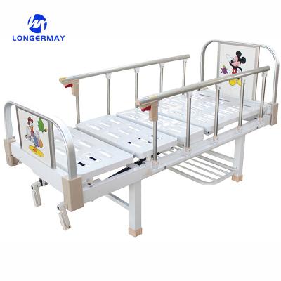 China Professional Service Detachable One Crank Adjustable Children Medical Bed With Metal Siderails for sale