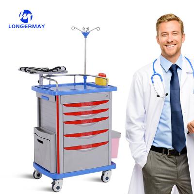 China Emergency Utility Hospital Furniture Supplies Hospital Medicine Trolley for sale