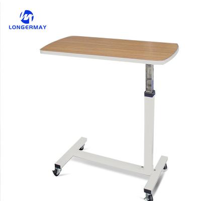China Durable Movable Wooden Hospital Furniture Adjustable Hospital Bed Table for sale