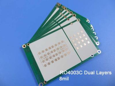 China Rogers 8mil 0.203mm RO4003C High Frequency PCB Double Sided RF PCB for Antennas for sale