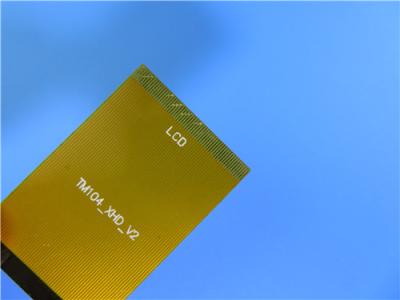 China Single Layer Flex PCB Built on 1oz polyimide with polyimide stiffener for LCD Connector for sale