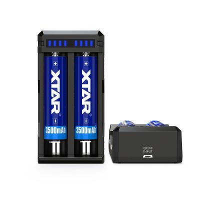 China OEM Fast Battery Charger  XTAR  2 Bays SC2 QC3.0 Fast For Lithium Batteries for sale