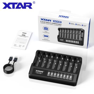 China 8 Channels Smart Battery Charger  LCD Display Smart Battery Charger Black for sale