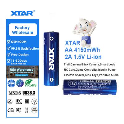 China 4150mWh AA Batteries Aa Li Ion Battery 19.5g 2A Electronic Equipment  1.5 V Double A Batteries for sale