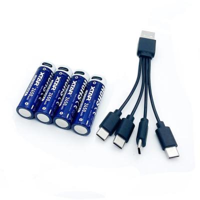China 2450mAh Rechargeable Double A Batteries 1200+ Cycles Lithium Aa Batteries 5.5V for sale