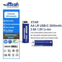 China Office Equipment Rechargeable Aa Batteries 2000mAh 2.5A Aa Lithium Batteries for sale