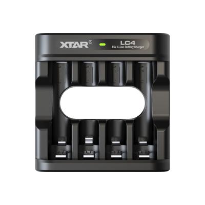 China Compact 4 Channel AA Battery Charger USB C  Fast Charging For Li Ion Batteries for sale