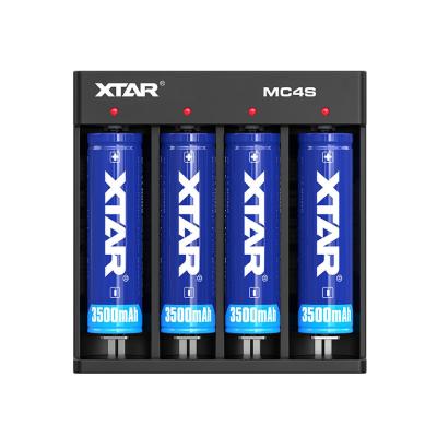 China 5V 2.1A Xtar Mc4s   Li Ion Battery Chargers   Intelligent Lcd Battery Charger 100mA for sale
