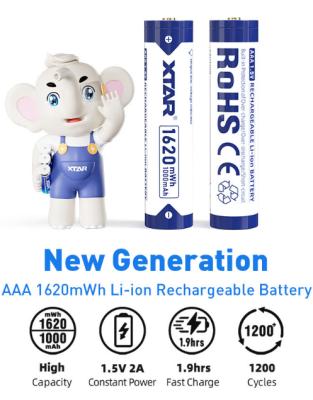 China 1620mWh AAA Batteries 2A High Drain Devices 1.5 V Aaa Rechargeable Batteries for sale