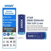 China 18.72Wh Car Audio Lithium 10A Low Internal Resistance  Xtar 26650 5200mah for sale