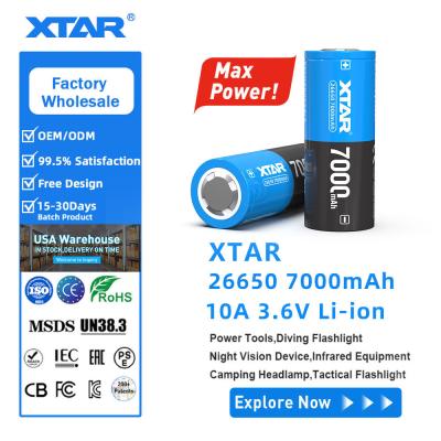 China 26650 Audio Batteries 7000mAh 10A Low Temp Outdoor Flashlights Lithium Cells Car Audio for sale