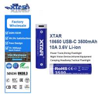 China 3500mAh Night Vision Batteries USB C 10A 18650 Lithium Battery for sale