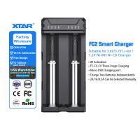 China FC2 2 Bay 18650 Battery Charger USB C Input smart charger battery charger for sale