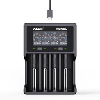 China VC4SL 21700 Battery Charger 4 Bay Smart Battery Charger 3A USB C Input for sale