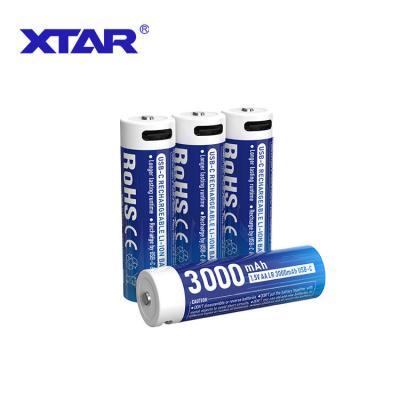 China 3000mAh AA Batteries 1.5 V AA Lithium Ion Battery USB C Fast Charging 1200+ Cycles for sale