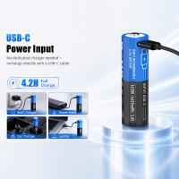 China XTAR Direct USB-C Rechargeable 14500 Battery 1300mAh 3.6V, Built-in Protection Circuit, 3A Stable Output, Cold-Resistant Li-ion Battery for EDC Flashlights for sale