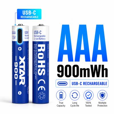 China XTAR 600mAh AAA Lithium Battery with 800+ Cycle Life and Built-in USB-C Direct Charge for Smart Devices for sale