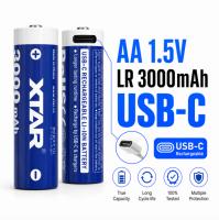 China USB-C Rechargeable AA Batteries with 3000mAh Capacity and 1200+ Cycles for High-Demand Commercial Use for sale