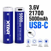 China 21700 Battery 5000mAh USB-C Rechargeable with Standard Fit 75.5mm for Reliable Power Supply for sale