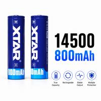 China XTAR 14500 Audio Battery with 800mAh Capacity, Built-in Protection Circuitry, and 500+ Charge Cycles for Tactical Equipment for sale