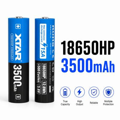 China 18650 Battery 3500mAh Capacity with 15A High-Drain Power and 500+ Cycle Life for Industrial Equipment for sale