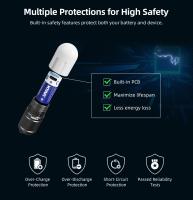 China 16340 USB-C Rechargeable Battery with 900mAh High Capacity, 500+ Recharge Cycles, and 2.7A Max Discharge for OEM Applications for sale