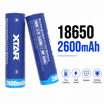 China Custom OEM ODM 18650 3.7V 2600mAh Li-ion Battery Manufacturer Rechargeable Protected Lithium Ion Cell for Devices for sale